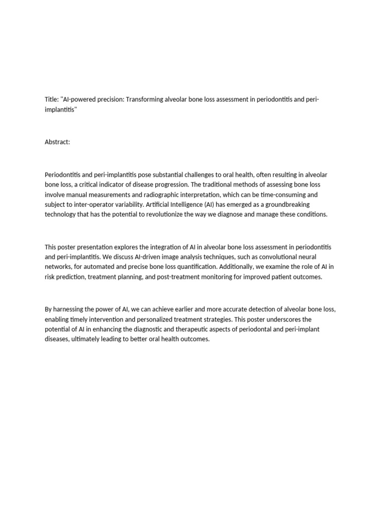 AI-Powered Precision Poster DR Aswathy | PDF