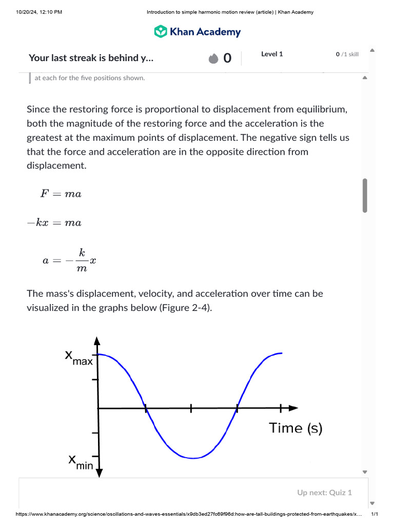Simple Harmonic Motion Review Page 3 | PDF