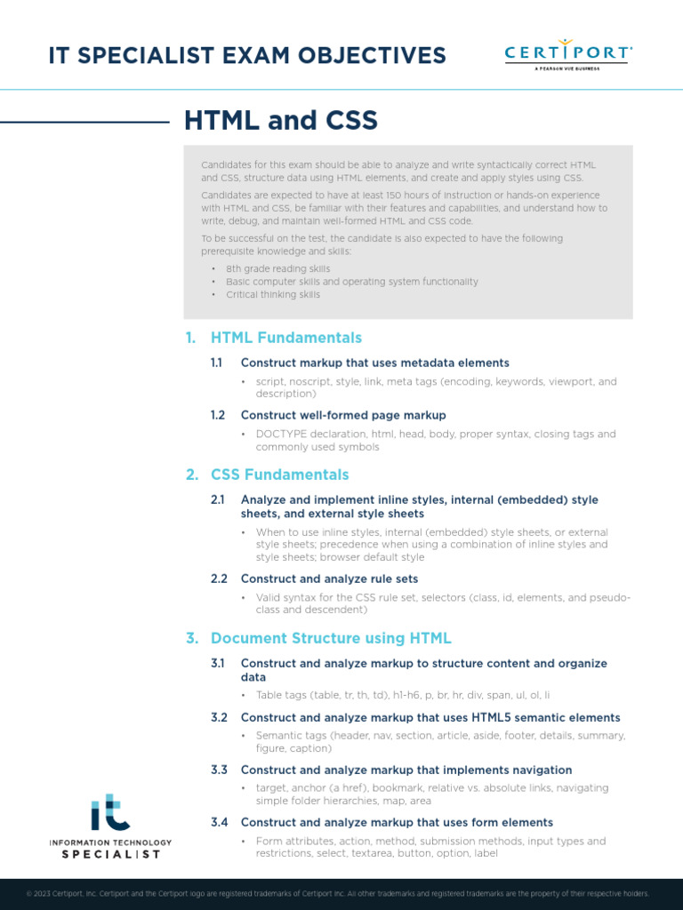 Its Od 301 HTML and Css 1023 | PDF | Html | Html Element