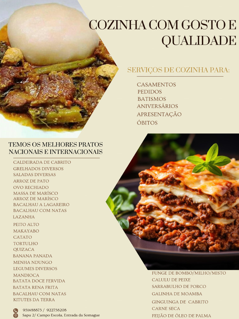 Brown Minimalist Restaurant Food Menu Portrait | PDF