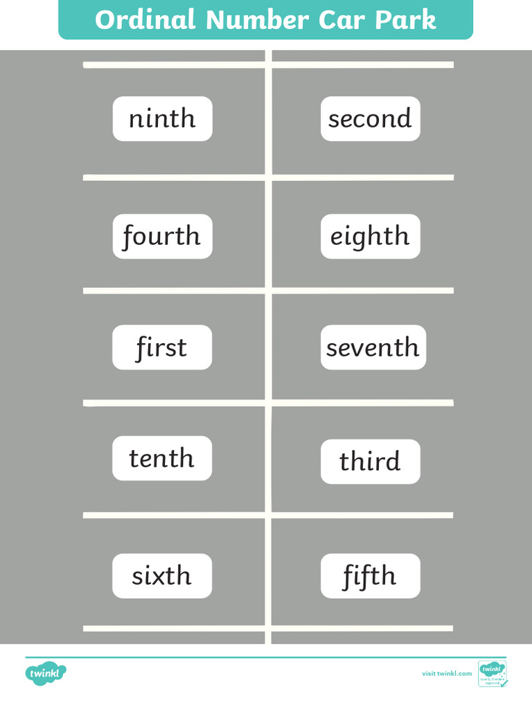 Ordinal Numbers 1 - 10 | PDF