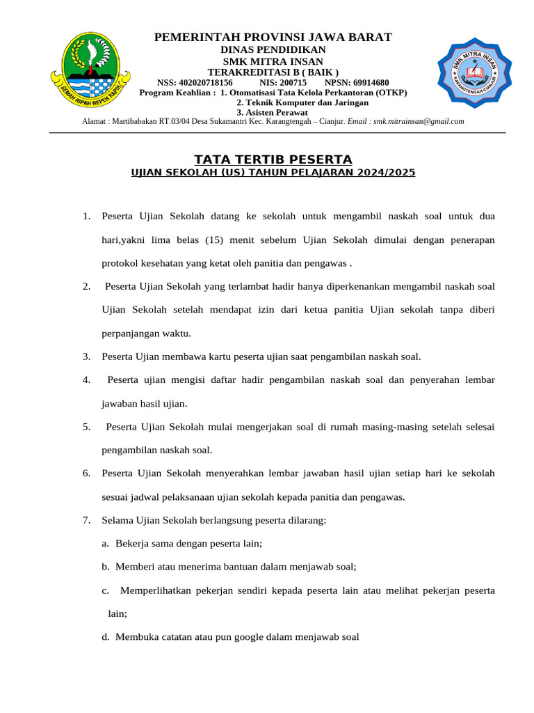 Tata Tertib Peserta | PDF