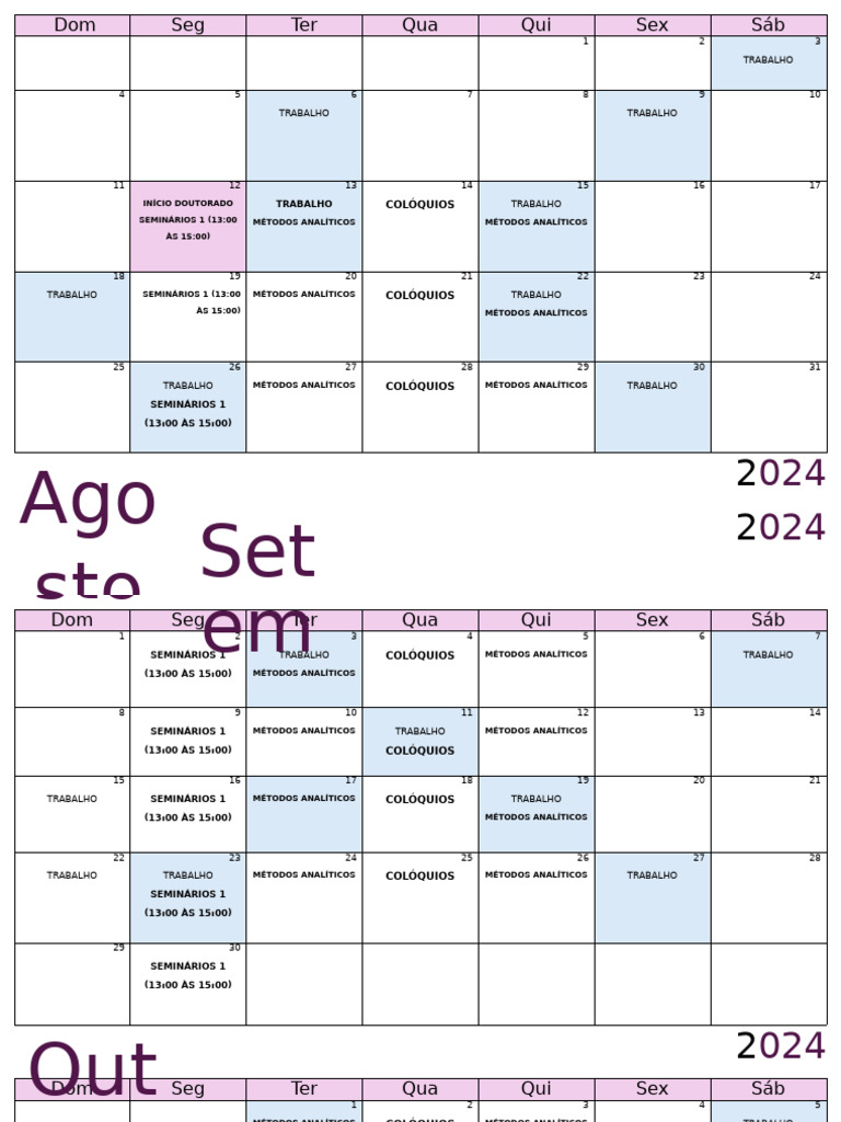 Planejamento Semestral | PDF