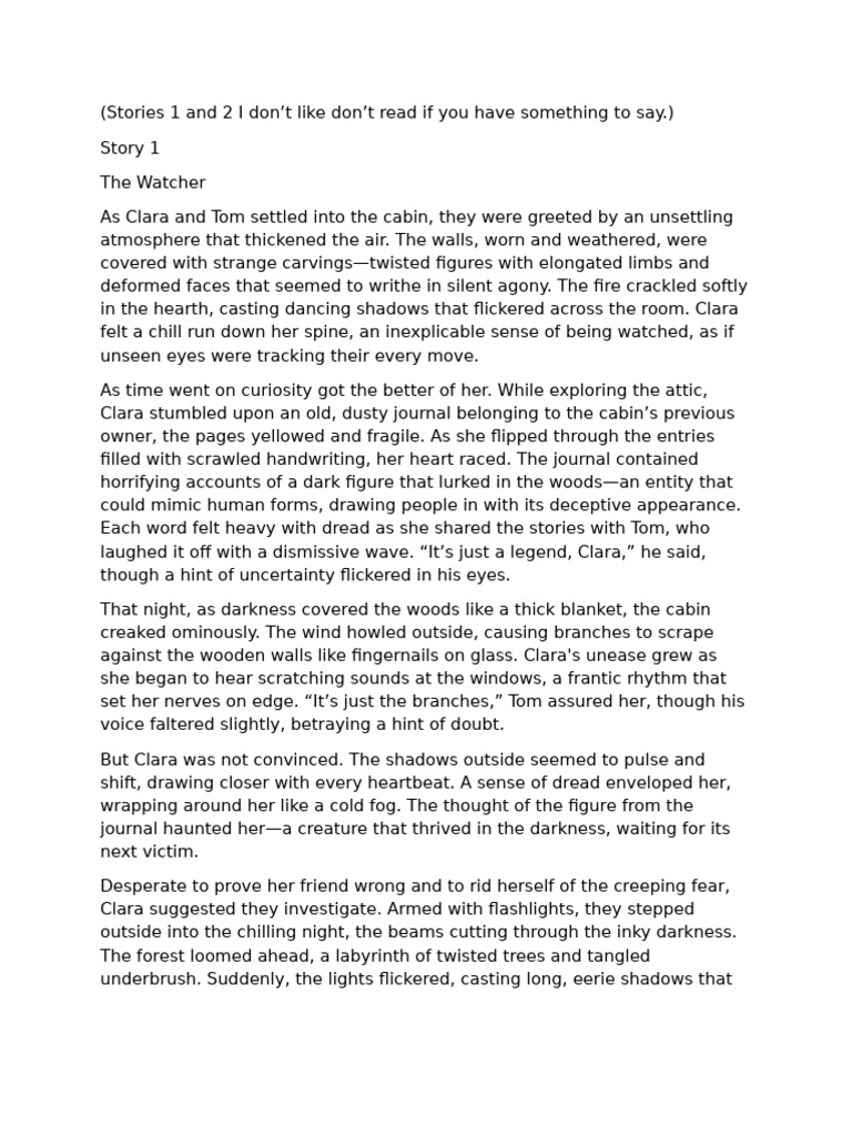 Scary Short horror Stories | PDF