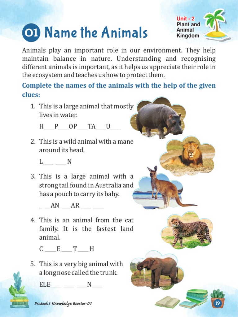 Knowledge Booster 1 Unit-2 | PDF | Fruit | Vegetables