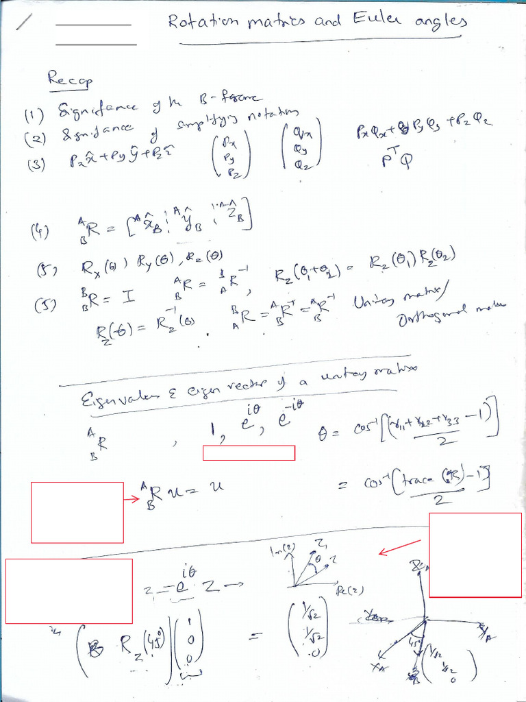 Eigenvalues and Rotation Matrices Explained | PDF | Rotation | Eigenvalues And Eigenvectors