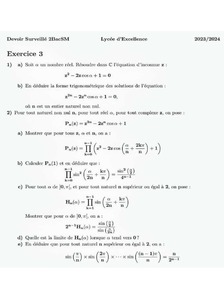 2BACSM COMPLEXE EXO DIFFICILE @BRKAWI | PDF