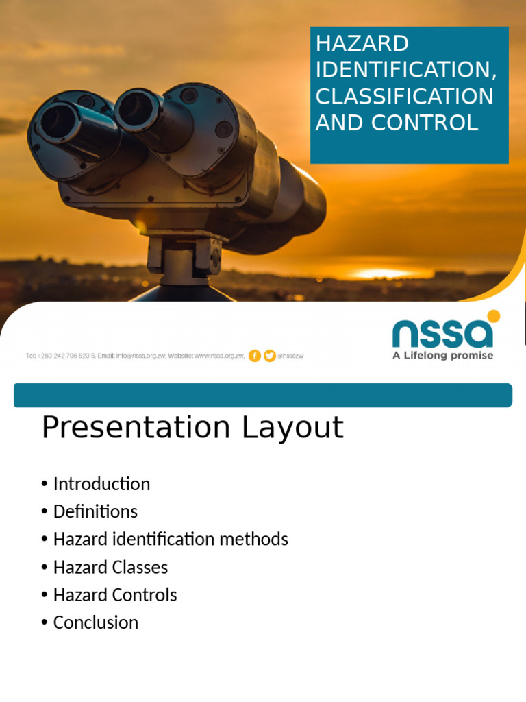 HAZARD IDENTIFICATION,CLASSIFICATION AND CONTROL | PDF | Hazards ...
