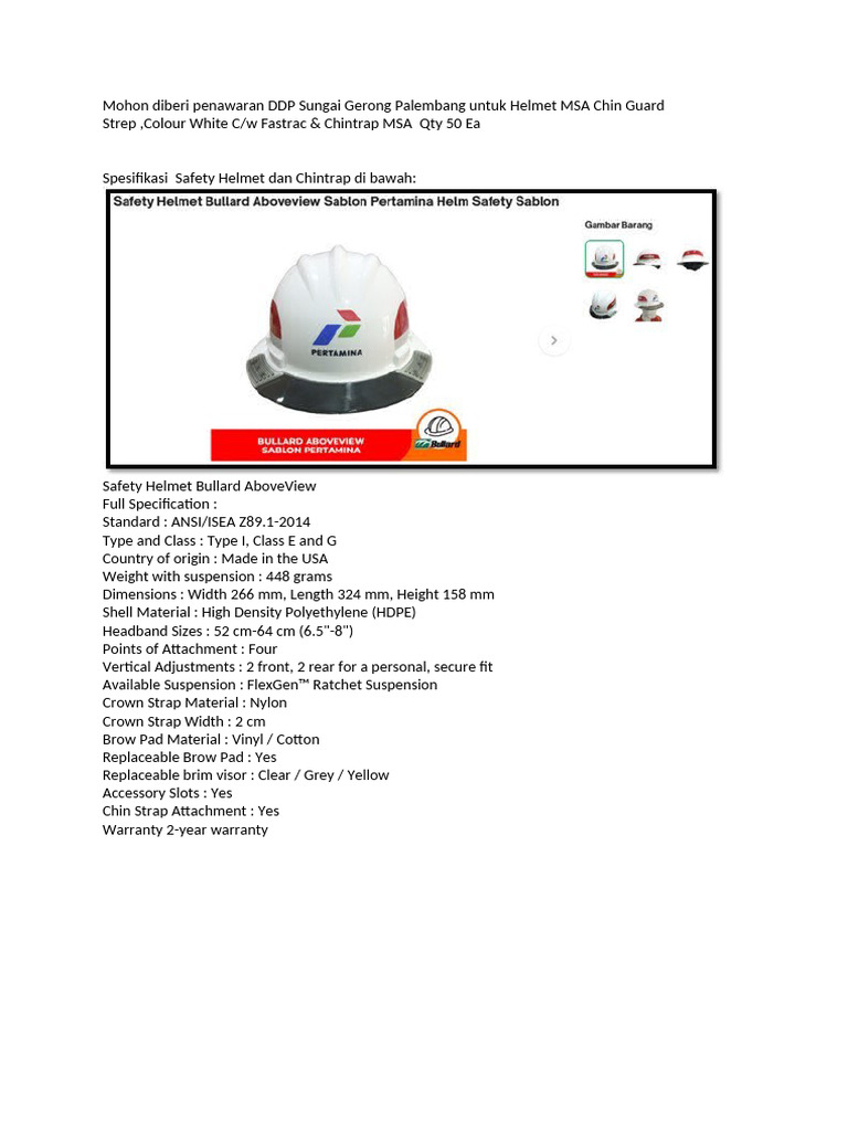 Kebutuhan Permintaan PT Perusahaan Gas Negara VRO 2025 01-16-0000006 | PDF