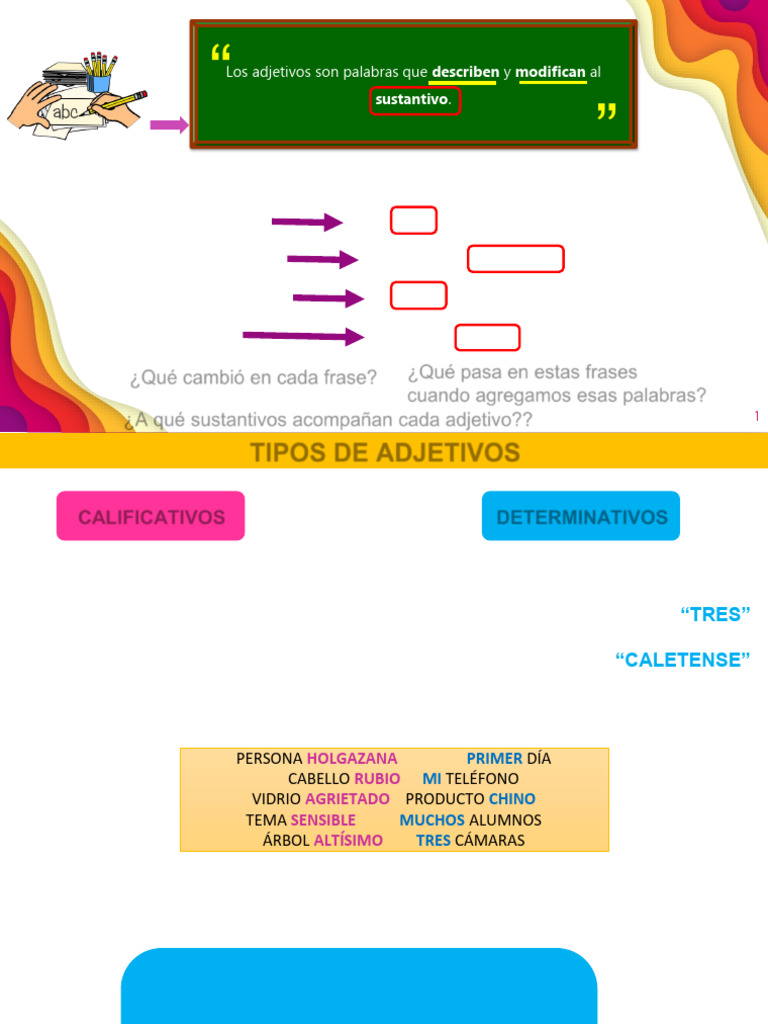 ADJETIVOS Material Te-rico | PDF | Adjetivo | Morfología Lingüística