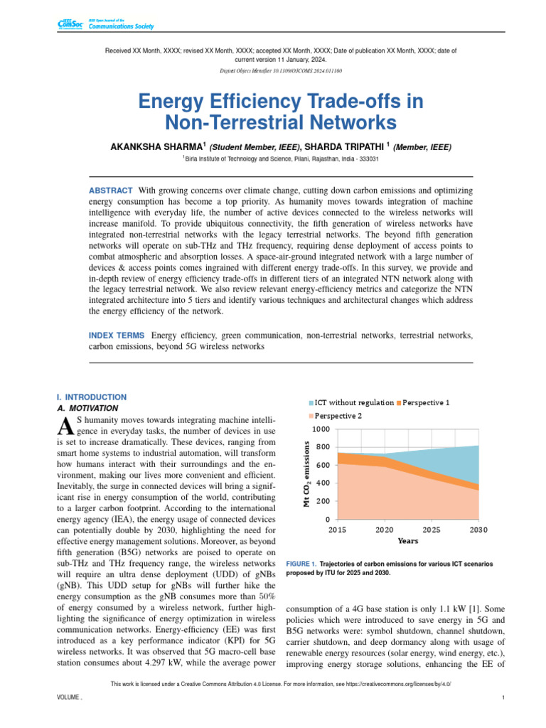 Energy Efficiency Trade Offs in Non Terrestrial Networks | PDF ...