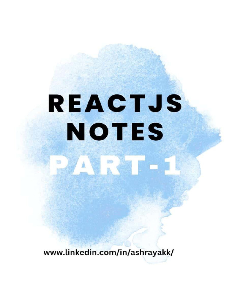 ReactJS Notes of Namaste React by Akshay Saini | PDF