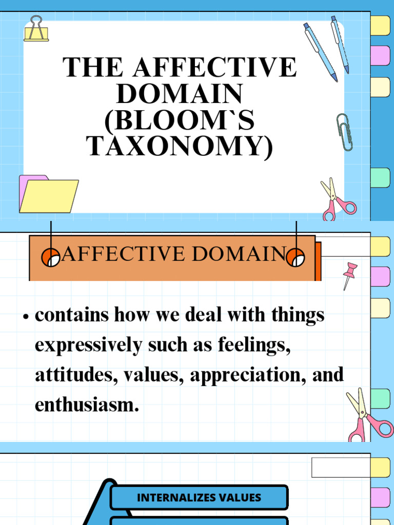 Affective Domain in Bloom's Taxonomy | PDF