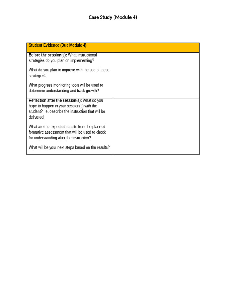 Instructional Strategies Case Study Guide | PDF