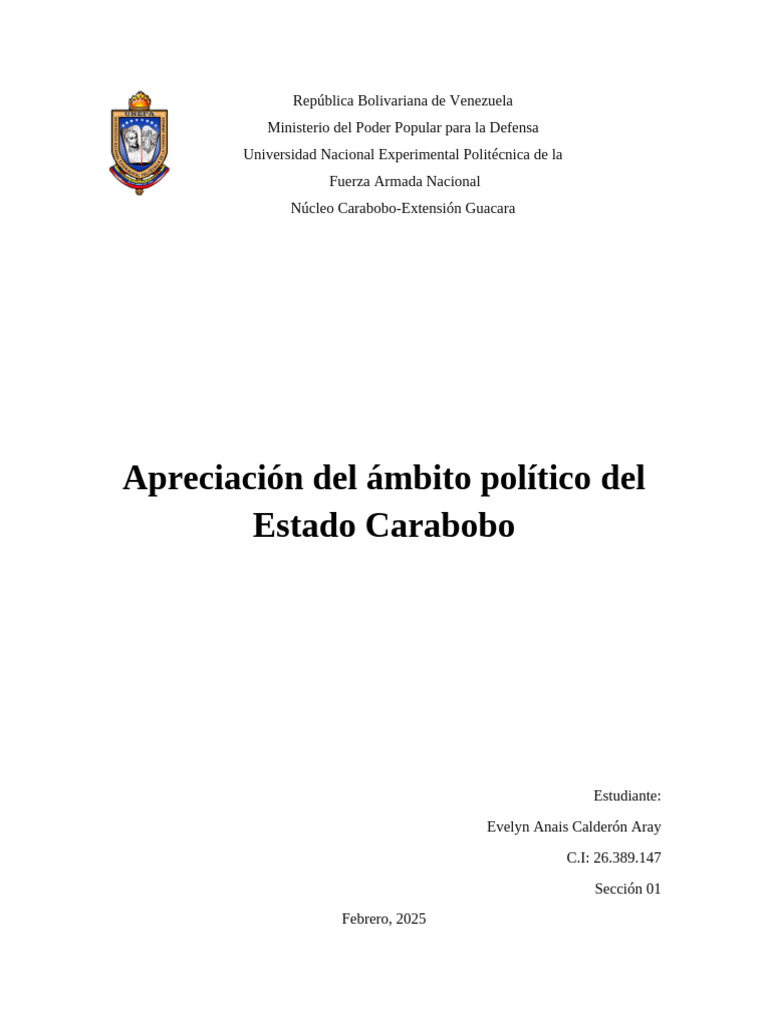 Apreciación Del Ámbito Político | PDF