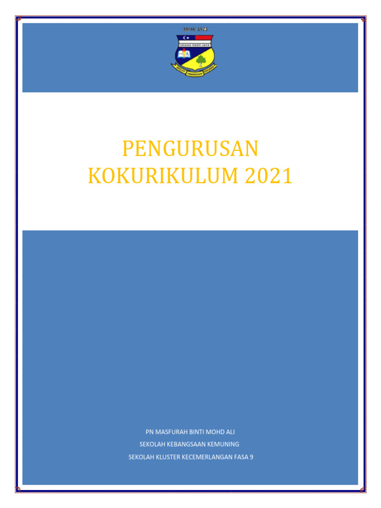 Buku Pengurusan Kokurikulim Sekolah 2021 | PDF