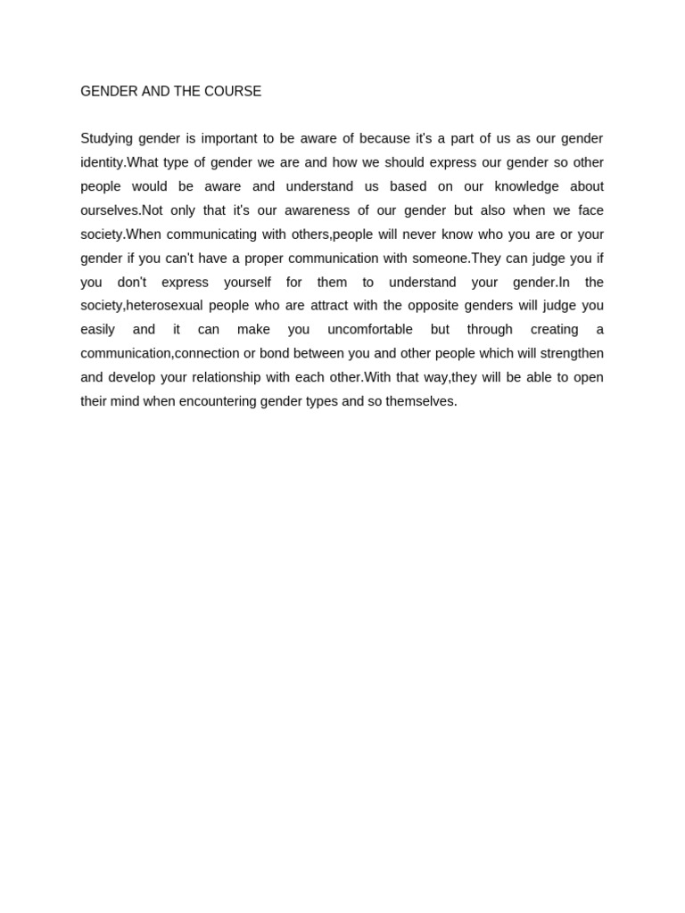 Understanding Gender Identity | PDF