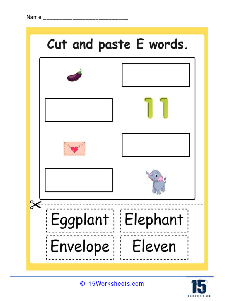 recognizing letter e activity | PDF
