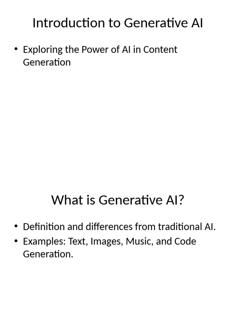 Introduction to Generative AI Overview | PDF