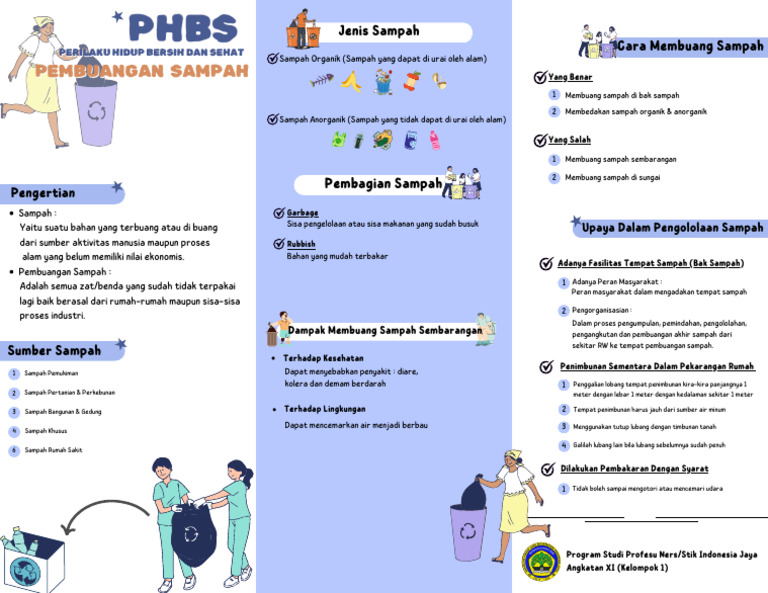 Leaflet Phbs Sampah | PDF