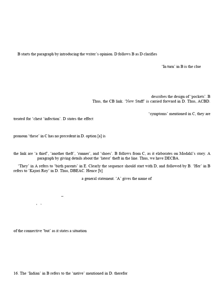 Verbal Ability Answers | PDF | Verb | Grammatical Tense