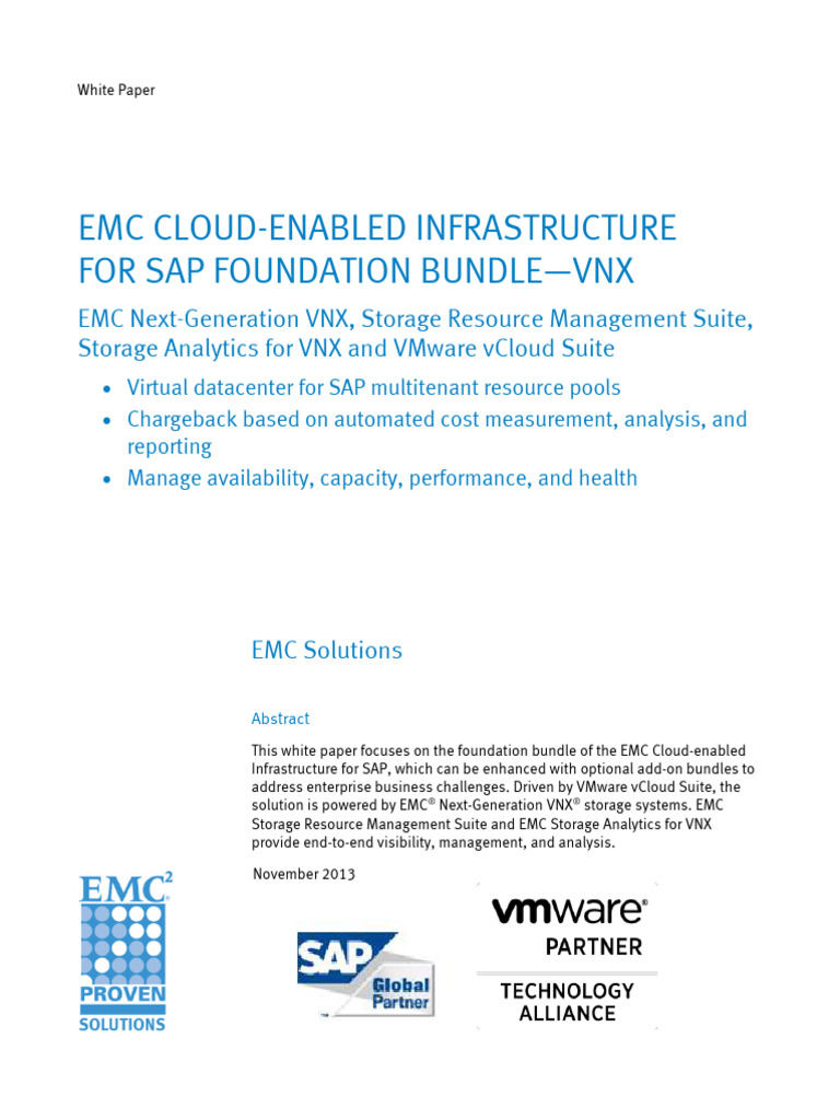EMC - h12224-cloud-enabled-infrastructure-sap-foundation-bundle | PDF ...