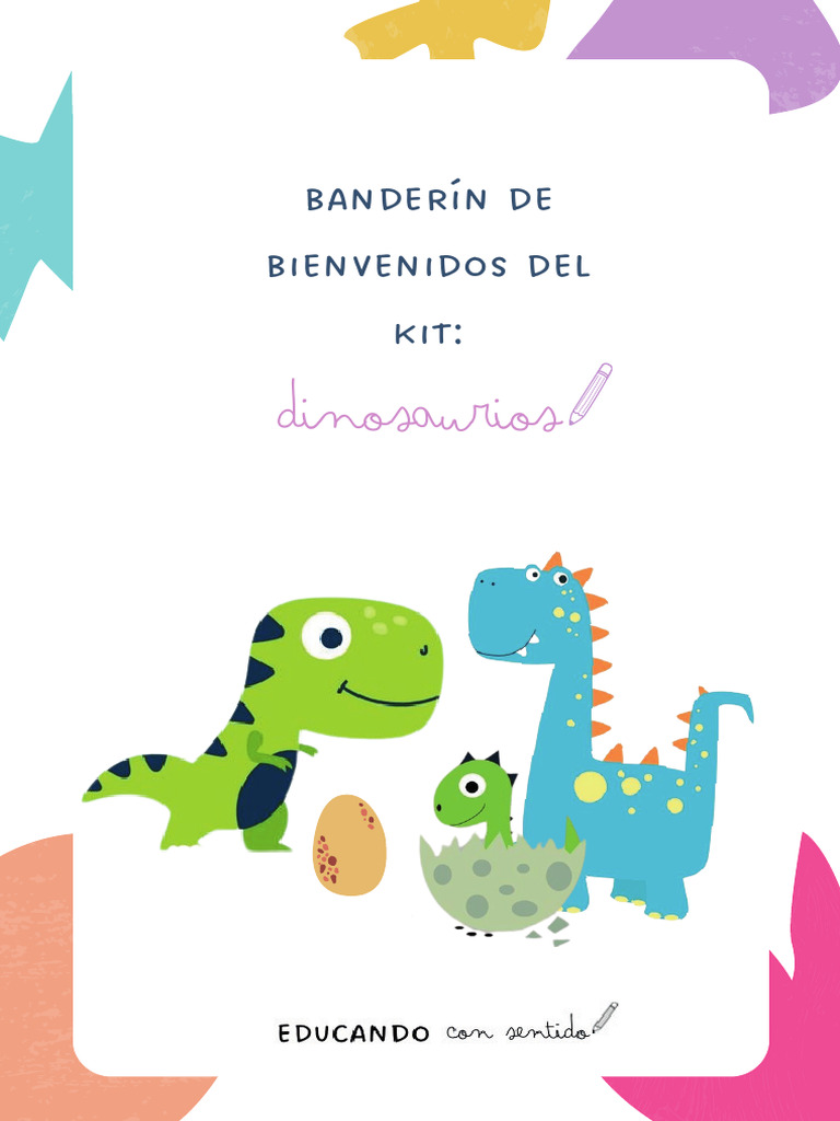 Banderín de Bienvenida: Dinosaurios | PDF