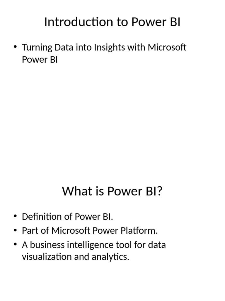 Power BI Presentation | PDF