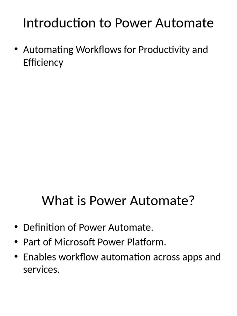Power Automate Presentation | PDF