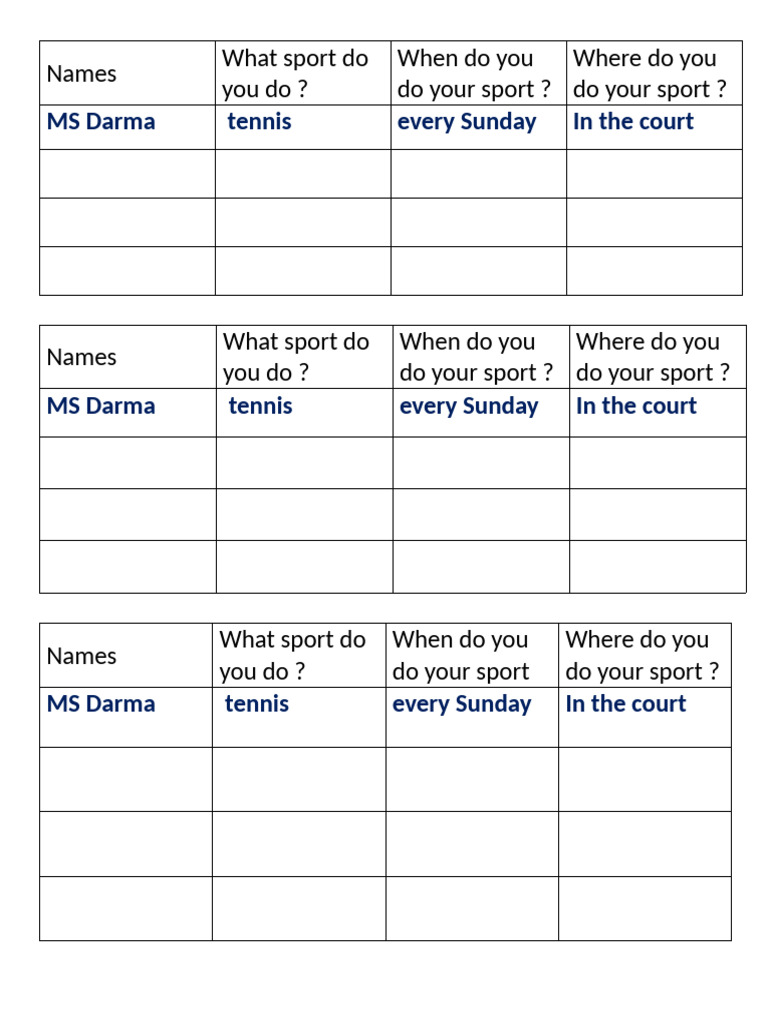 Sport Interview Meeting 3 | PDF