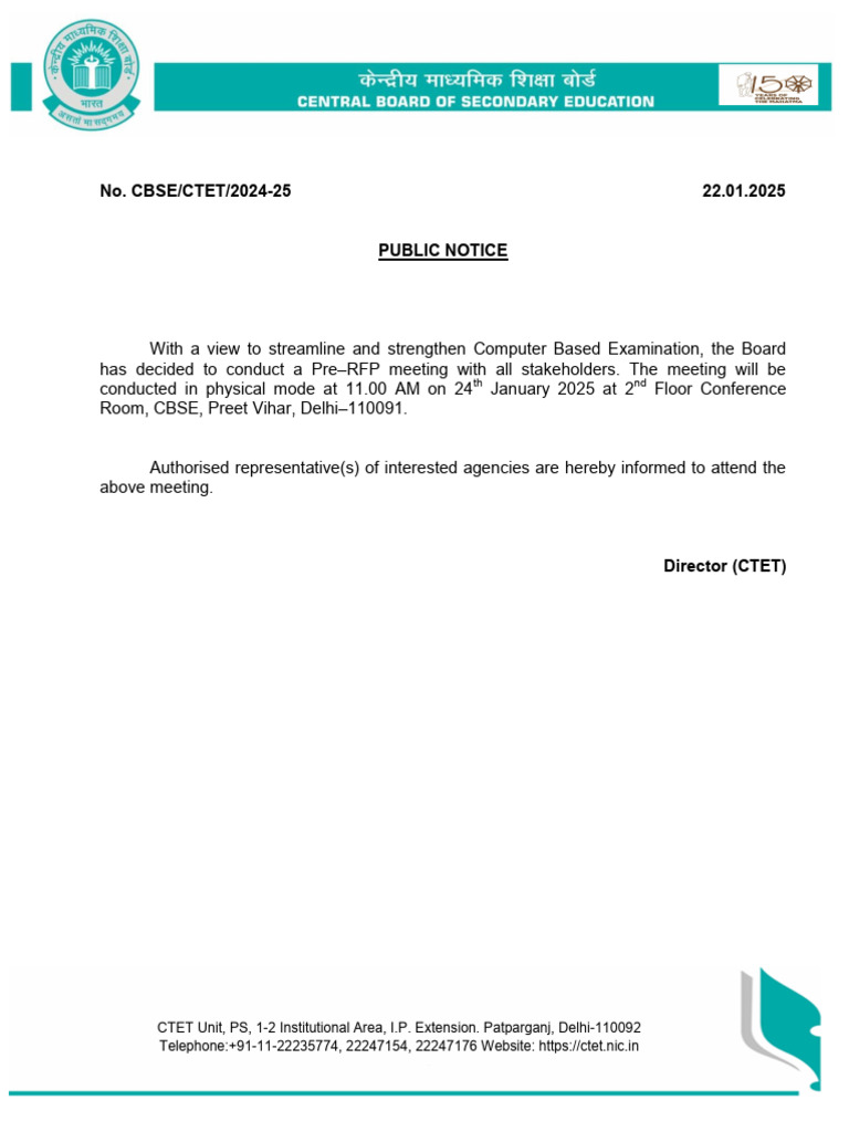 Public Notice Pre RFP Meeting 22012025 | PDF