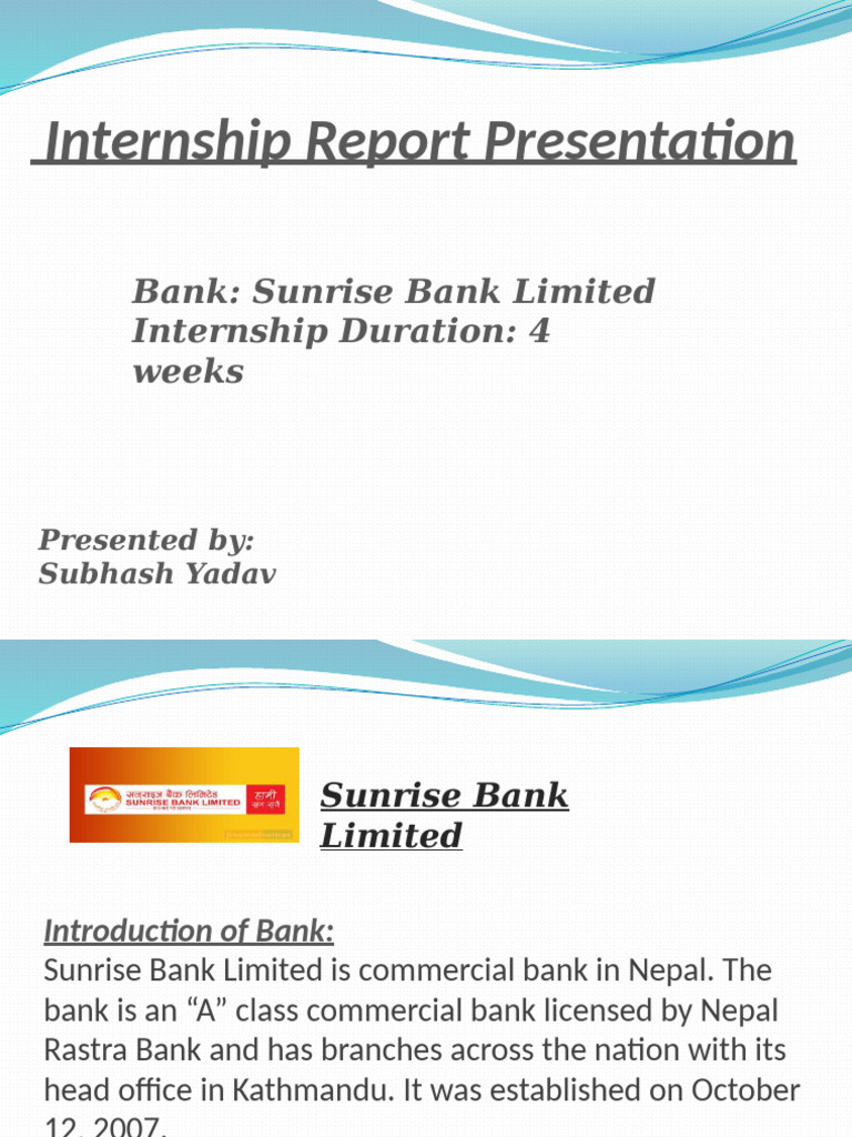 Internship Report Presentation | PDF