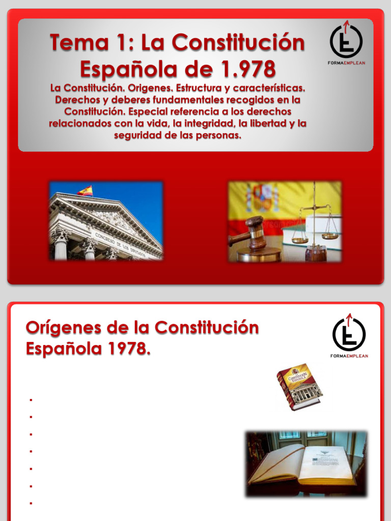 Constitución Española de 1978: Análisis y Derechos | PDF | Judicaturas ...