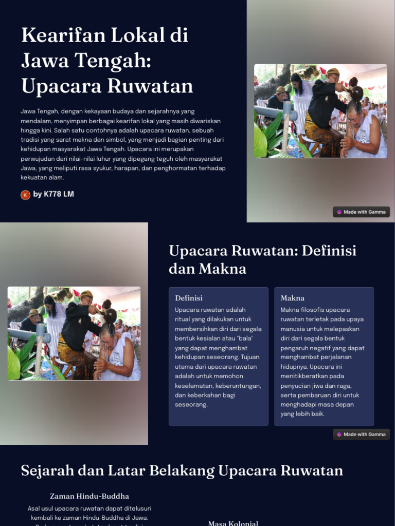 Kearifan Lokal Di Jawa Tengah Upacara Ruwatan | PDF
