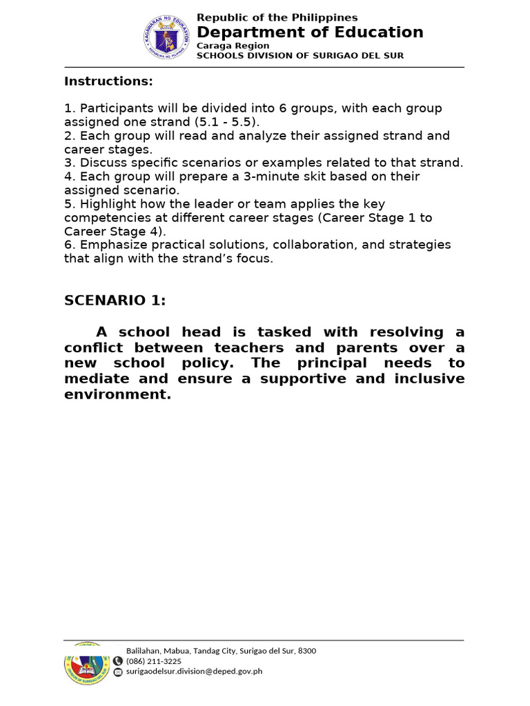School Leadership Scenarios and Strategies | PDF | Learning