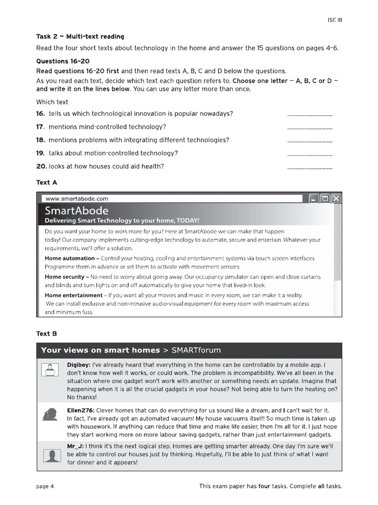 ISE II Multi Text | PDF