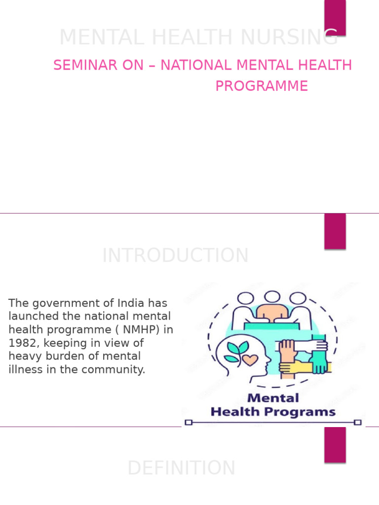 National Health Program | PDF | Mental Health | Health Care