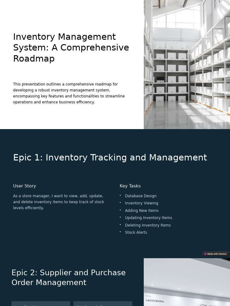 Inventory Management System A Comprehensive Roadmap | PDF