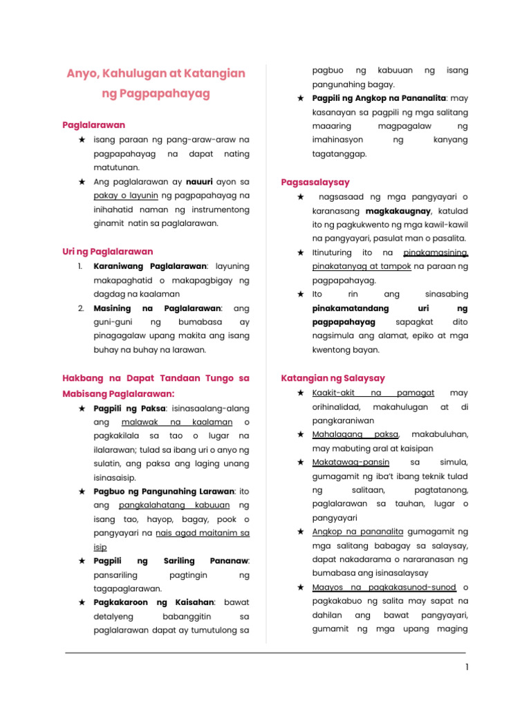 Fil 11 Q3 Module 13-18 Reviewer | PDF