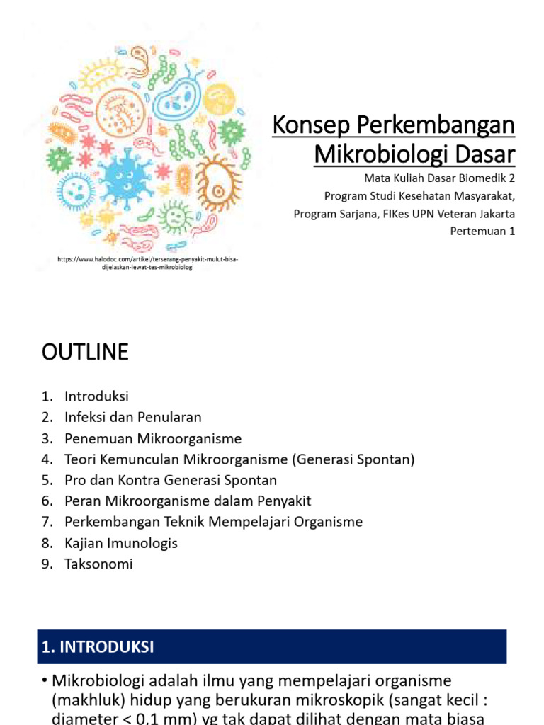 1 - Konsep Perkembangan Mikrobiologi Dasar | PDF