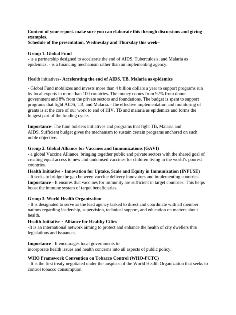 Third Quarter Health Content Reporting 1 | PDF | Sustainability | World ...