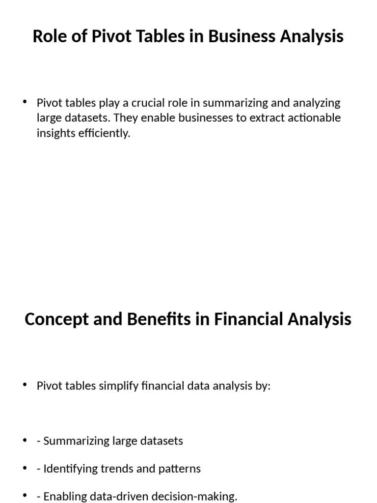 Pivot Tables Complete Presentation | PDF