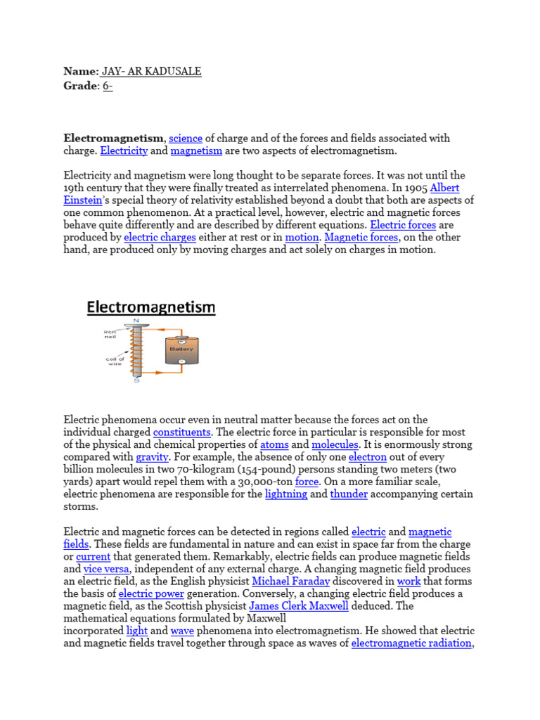 Understanding Electromagnetism Basics | PDF | Electromagnetism | Light