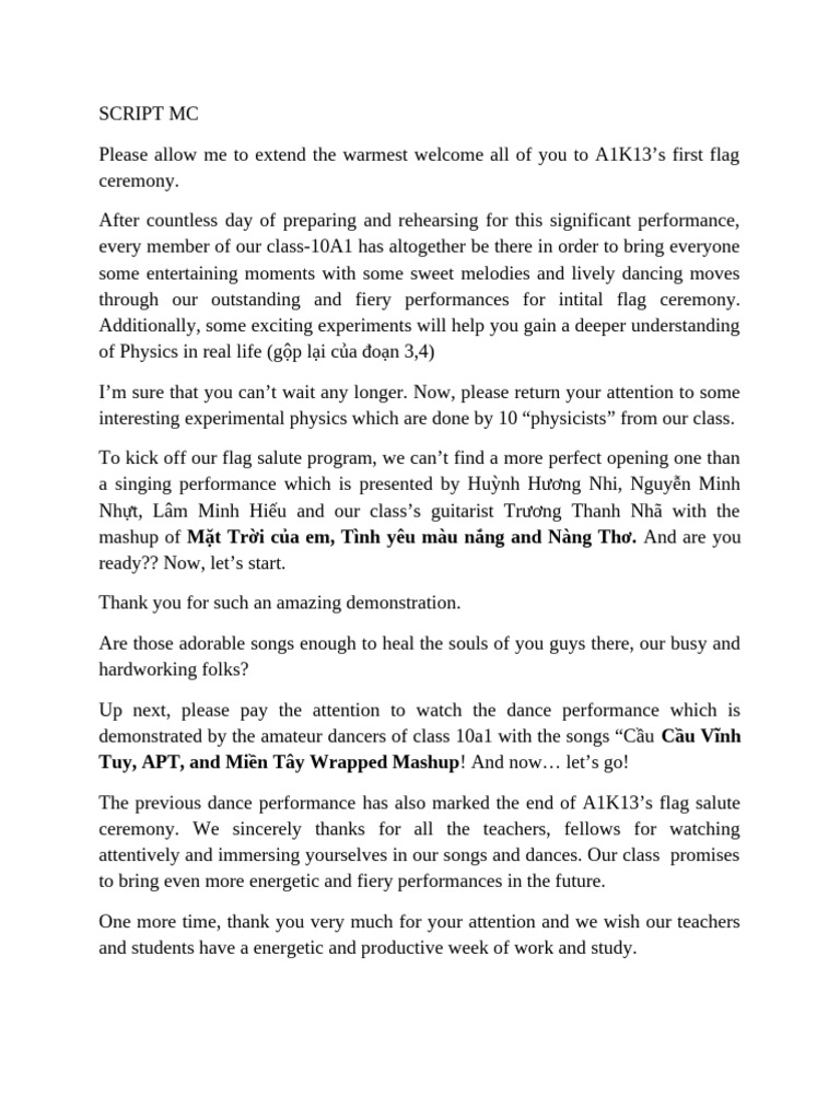 SCRIPT MC TR C C | PDF