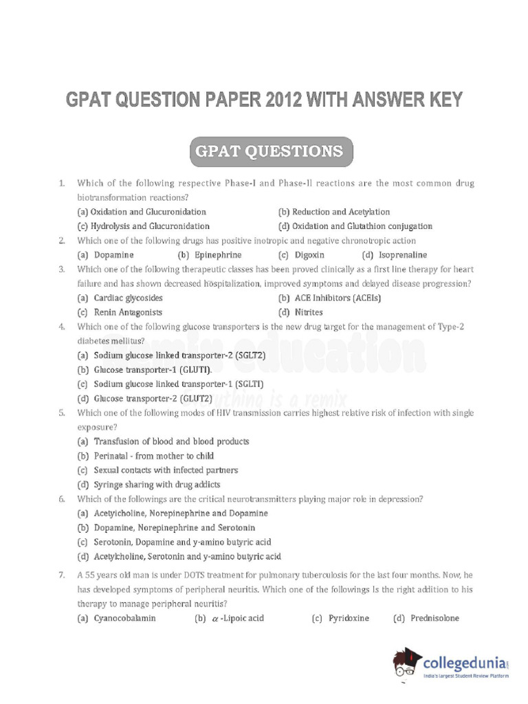 Gpat 2012 | PDF