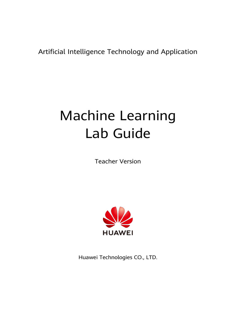 03 Machine Learning Lab Guide-Teacher Version | PDF | Applied Mathematics | Statistical Analysis