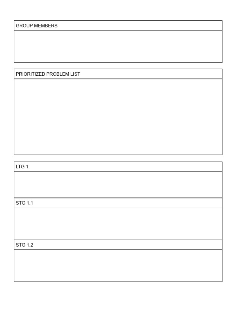 Goal Writing Worksheet | PDF