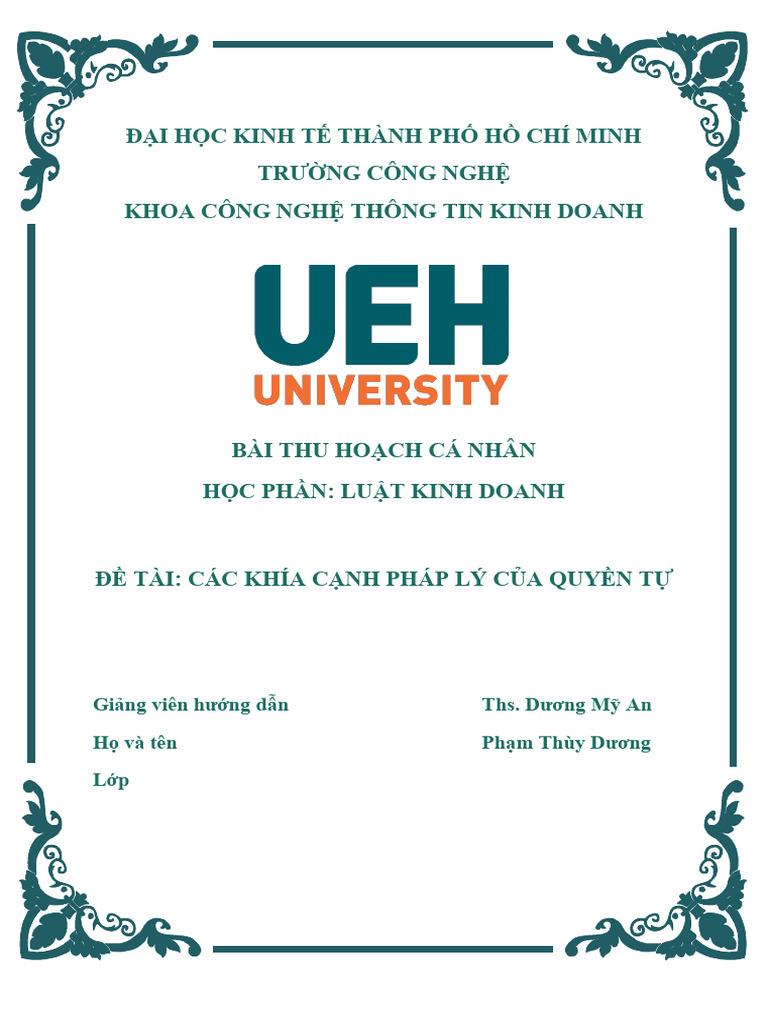 Bài Thu Ho CH Cá Nhân LKD | PDF