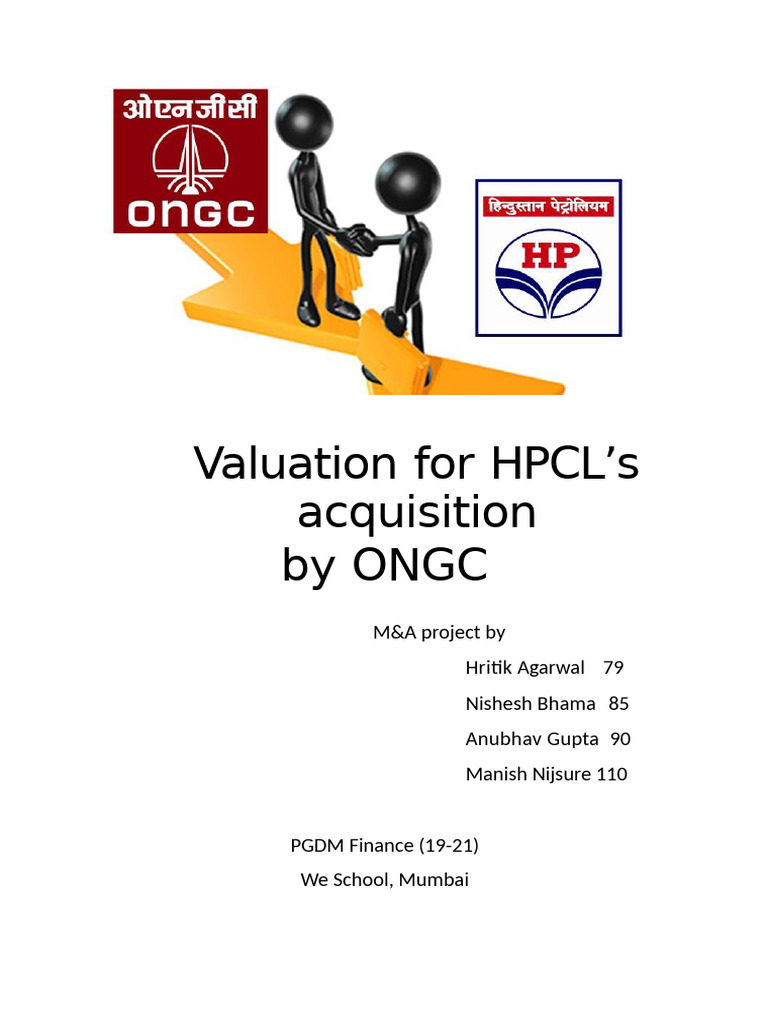 Group_15_HPCL___s_acquisition_by_ONGC__1__converted.docx | PDF | Mergers And Acquisitions | Expense