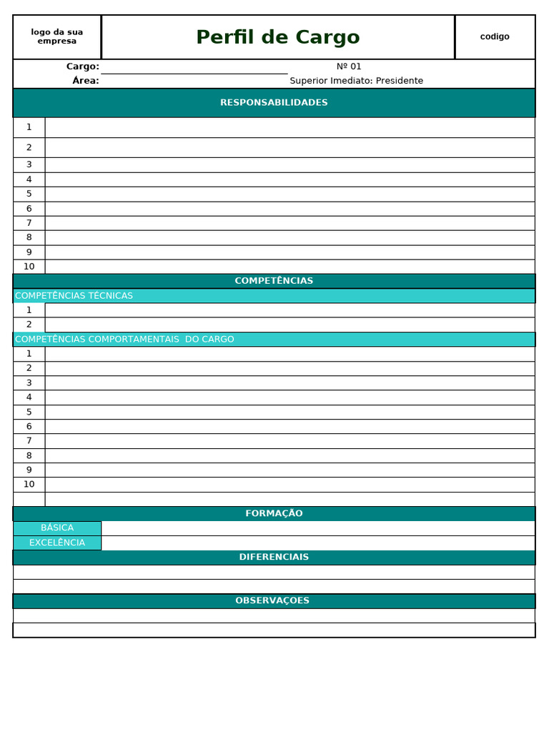 Perfil de Cargo | PDF